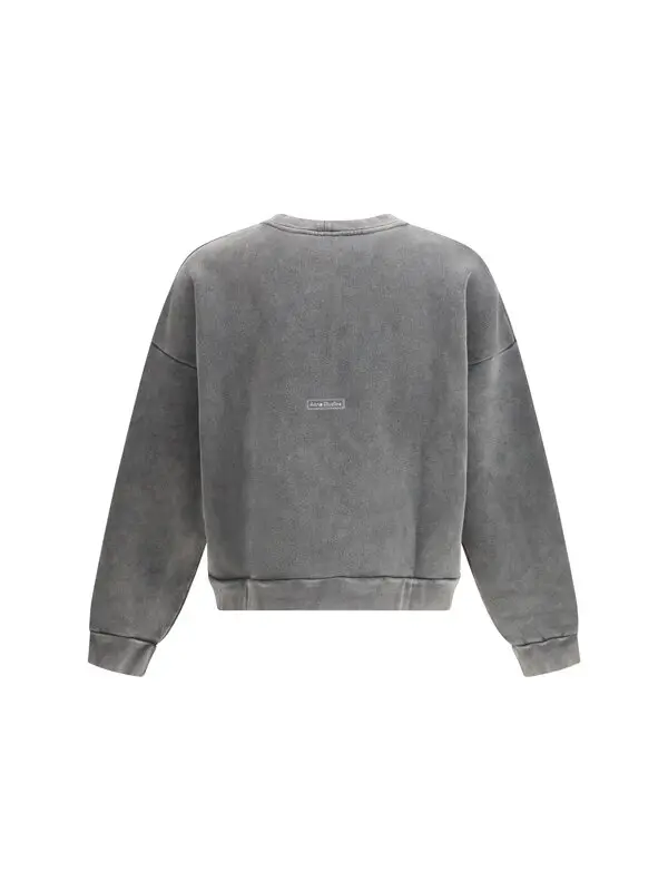 Acne Studios Crewneck Sweatshirt With Logo Detail - Gray