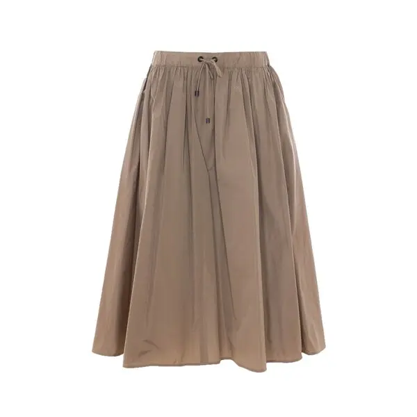 Max Mara A-line Flounce Skirt With Drawstring Waist - Green