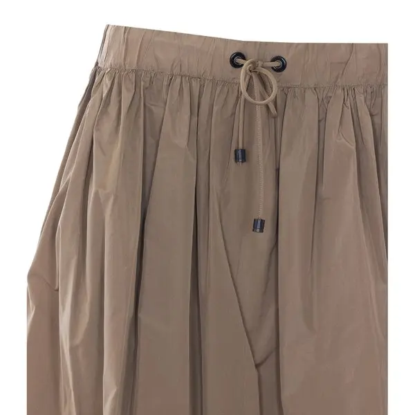 Max Mara A-line Flounce Skirt With Drawstring Waist - Green