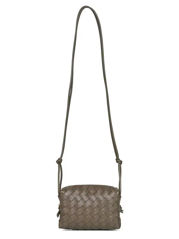Bottega Veneta Loop Mini Woven Leather Crossbody Bag