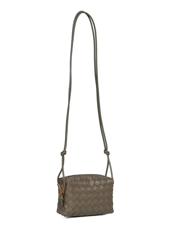 Bottega Veneta Loop Mini Woven Leather Crossbody Bag