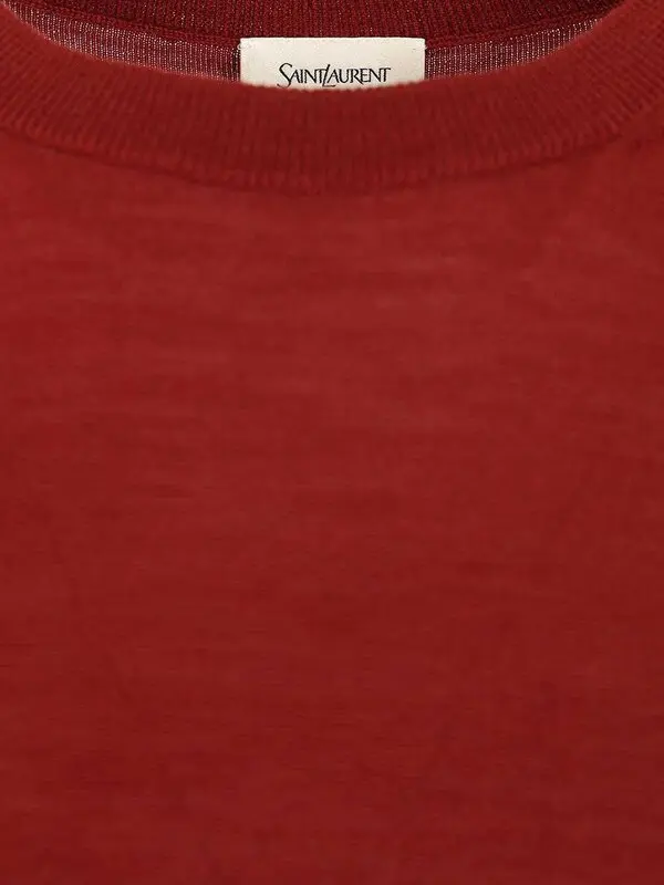 Saint Laurent Long Knitted Crew-neck T-shirt Dress