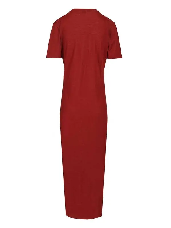 Saint Laurent Long Knitted Crew-neck T-shirt Dress - Multicolor