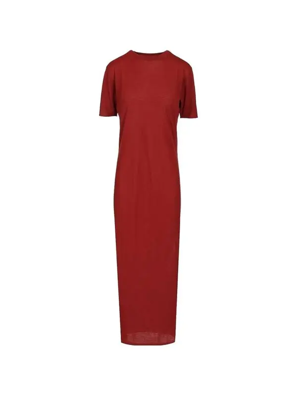 Saint Laurent Long Knitted Crew-neck T-shirt Dress - Multicolor