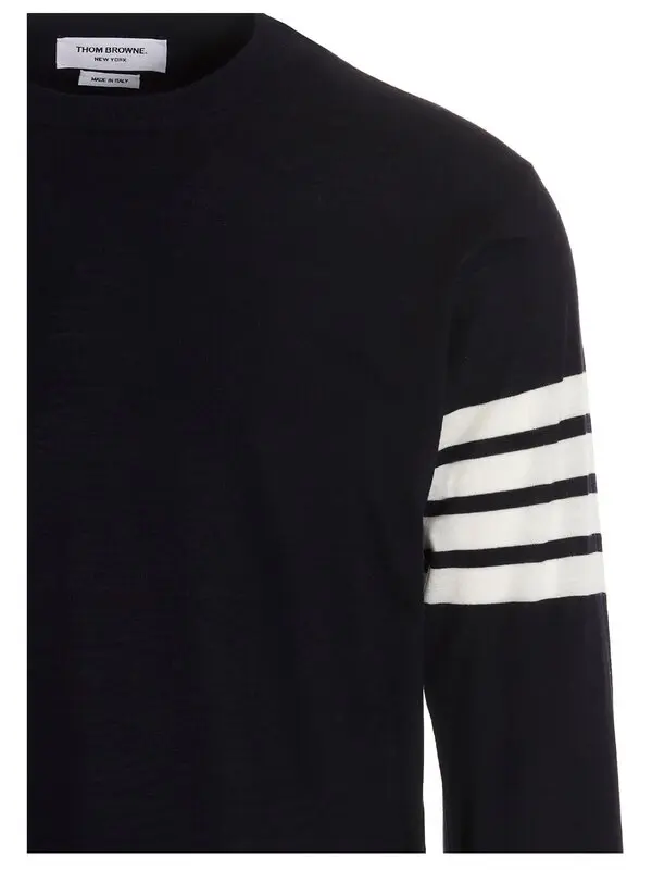Thom Browne Bar Merino Wool Sweater