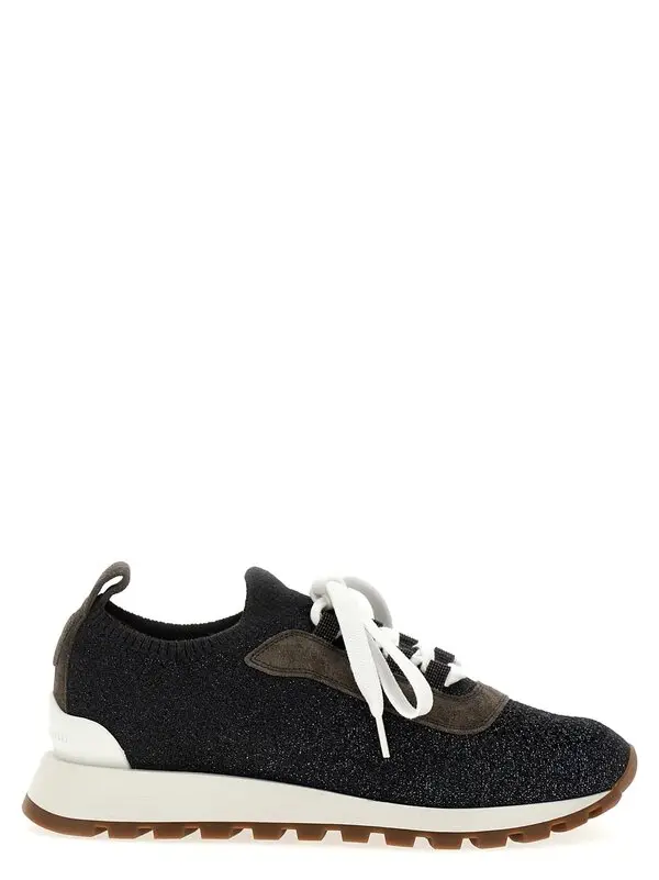 Brunello Cucinelli Lurex Lace-up Sneakers