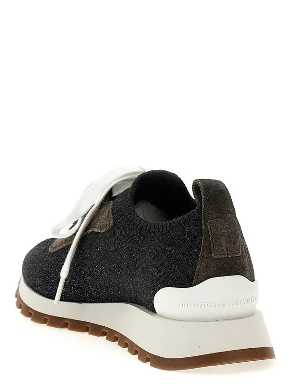 Brunello Cucinelli Lurex Lace-up Sneakers