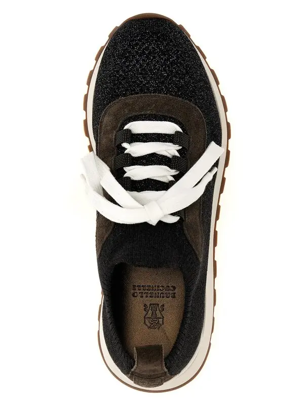 Brunello Cucinelli Lurex Lace-up Sneakers