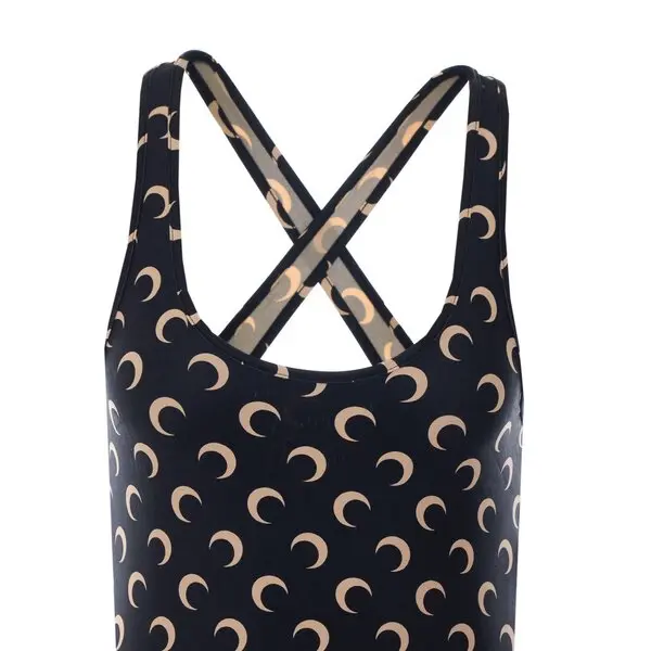 MARINE SERRE Moon Print One-piece Swimwear