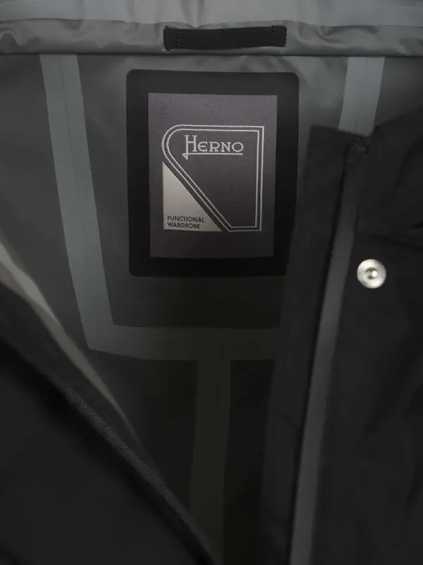 Herno A-shape Windstopper Hooded Jacket - Black