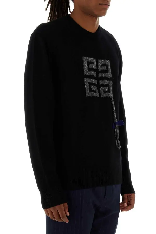 Givenchy Wool Sweater With Embellished Logo