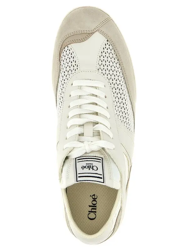 Chloé Kick" Sneakers In Recycled Mesh And Suede