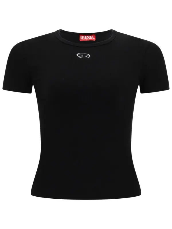 DIESEL® Ribbed T-shirt - Black