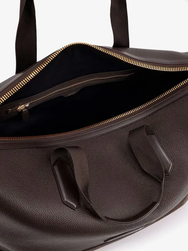 TOM FORD Leather Travel Bag With Suede Inserts
