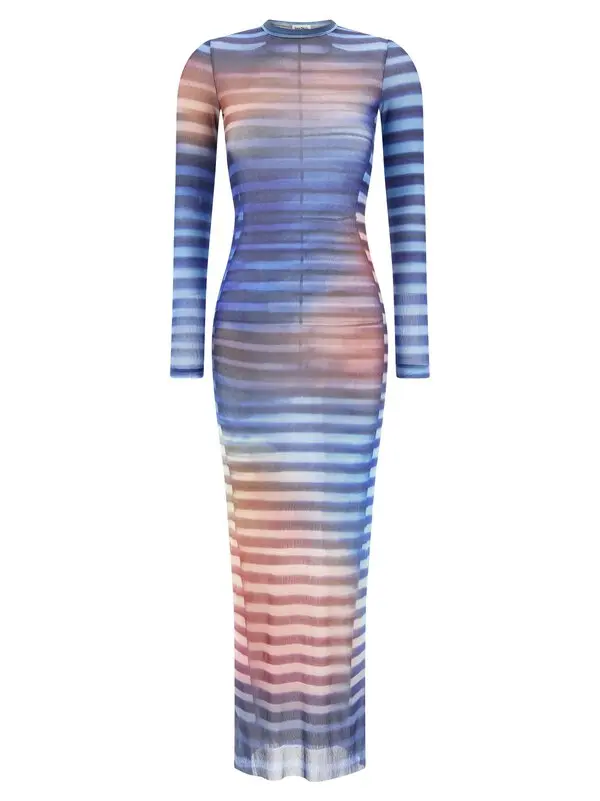 JEAN PAUL GAULTIER Air" Print Stretch Tulle Dress