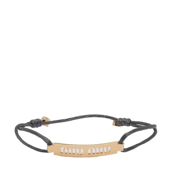 Miu Miu Logo Bracelet - Gray
