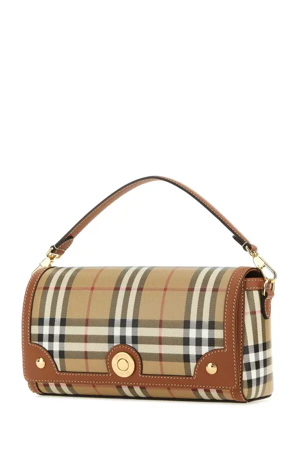 Burberry Printed Canvas And Leather Note Handbag - Multicolor