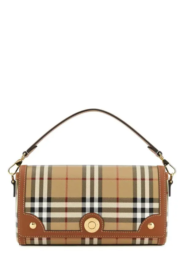 Burberry Printed Canvas And Leather Note Handbag - Multicolor