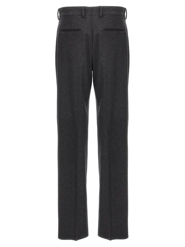 Fendi Cashmere Trousers With Pressed Pleat