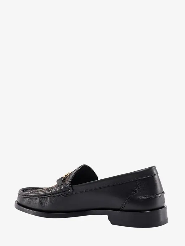 Fendi O'lock Leather Loafers With Ff Insert - Multicolor