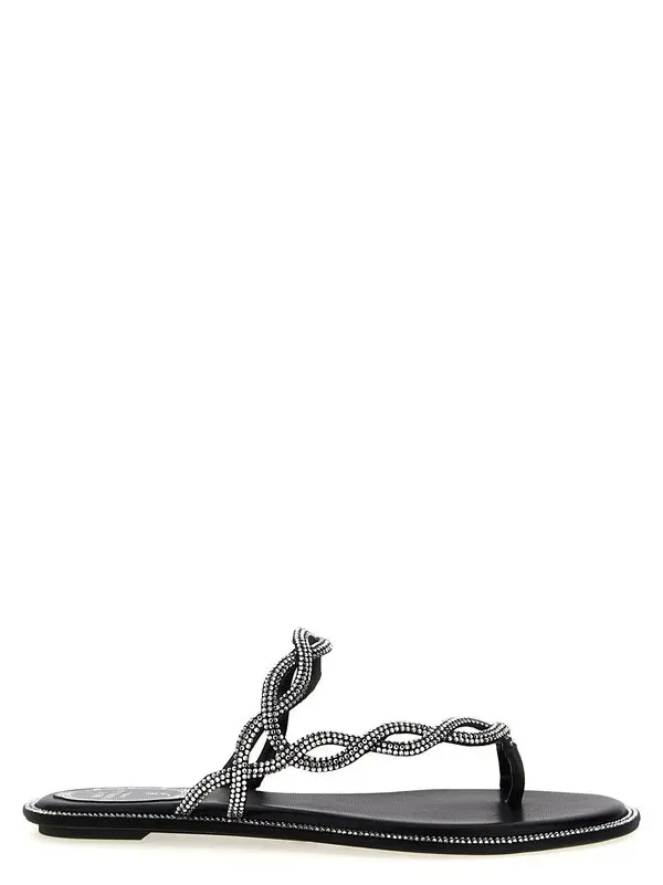 Rene Caovilla Embellished Braided Sandals