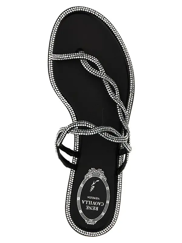 Rene Caovilla Embellished Braided Sandals
