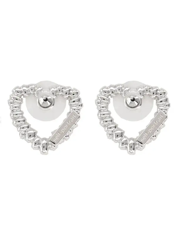 SELF-PORTRAIT Crystal Heart Earrings