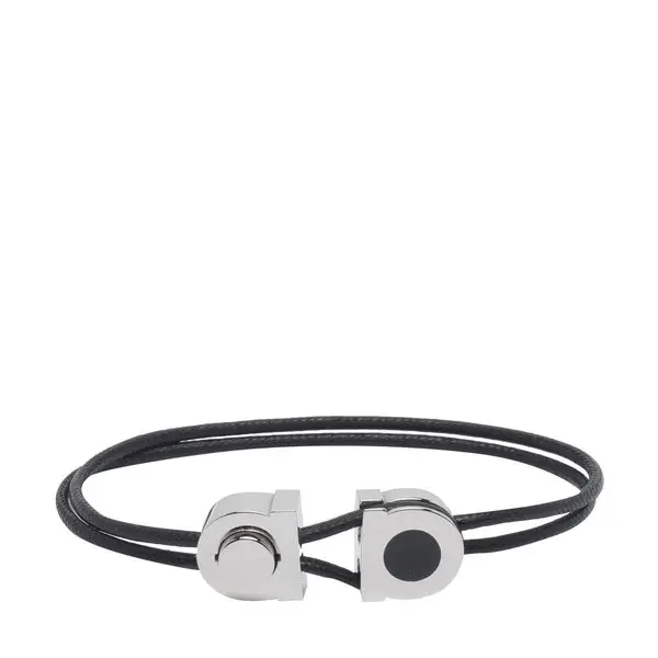 FERRAGAMO Double Gancini Bracelet - Black