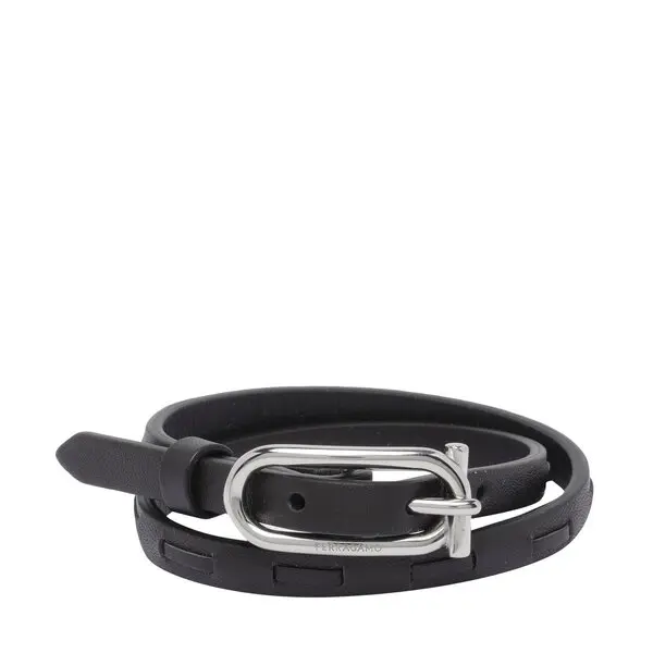 FERRAGAMO Gancini Wrap Bracelet - Brown