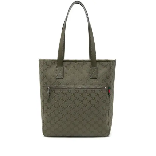 Gucci Monogram Canvas Tote Bag - Green