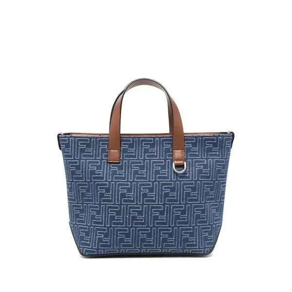 Fendi Monogram Tote Bag - Blue