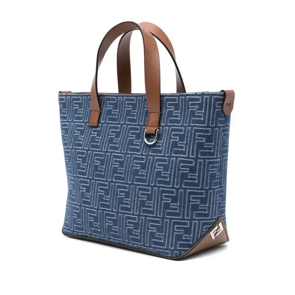 Fendi Monogram Tote Bag - Blue