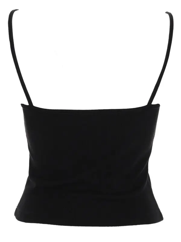 DIESEL® Slim Fit Ribbed Stretch Cropped Top