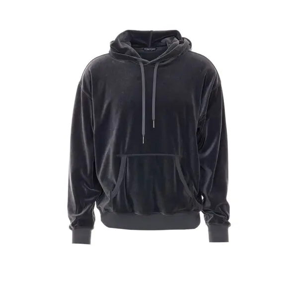 TOM FORD Velour Hoodie - Gray