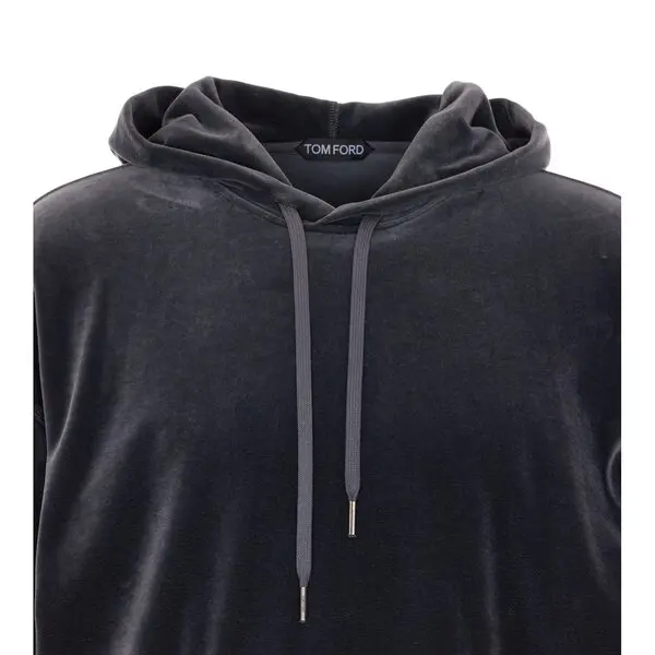 TOM FORD Velour Hoodie - Gray
