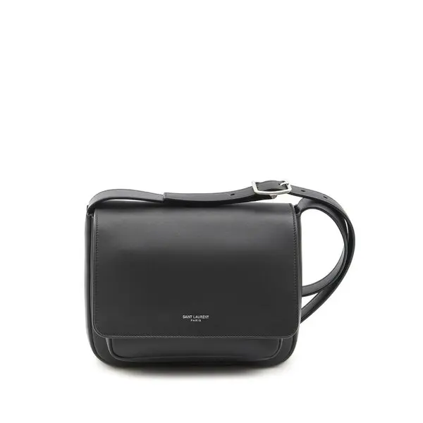 Saint Laurent Calf Leather Messenger Bag - Black