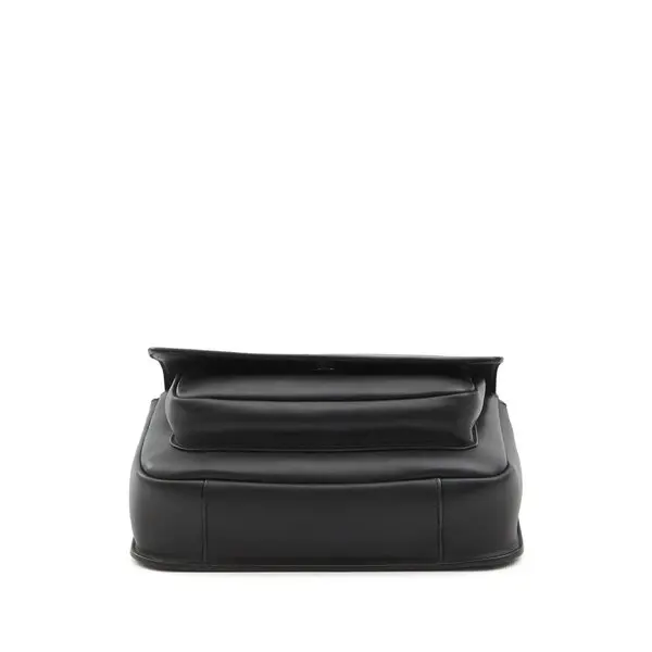 Saint Laurent Calf Leather Messenger Bag - Black