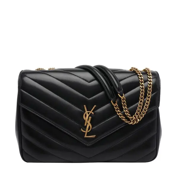 Saint Laurent Large Loulou Shoulder Bag - Black
