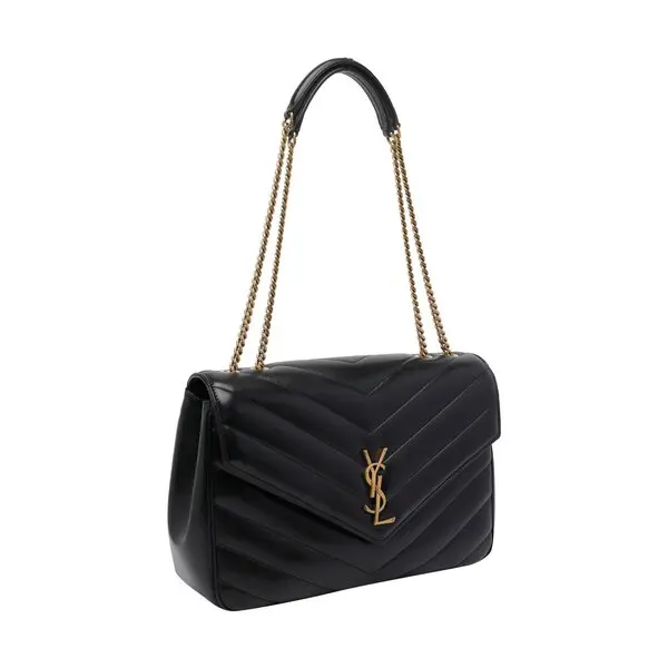 Saint Laurent Large Loulou Shoulder Bag - Black