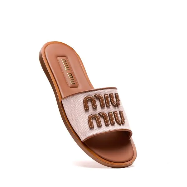 Miu Miu Slide Sandals - Pink