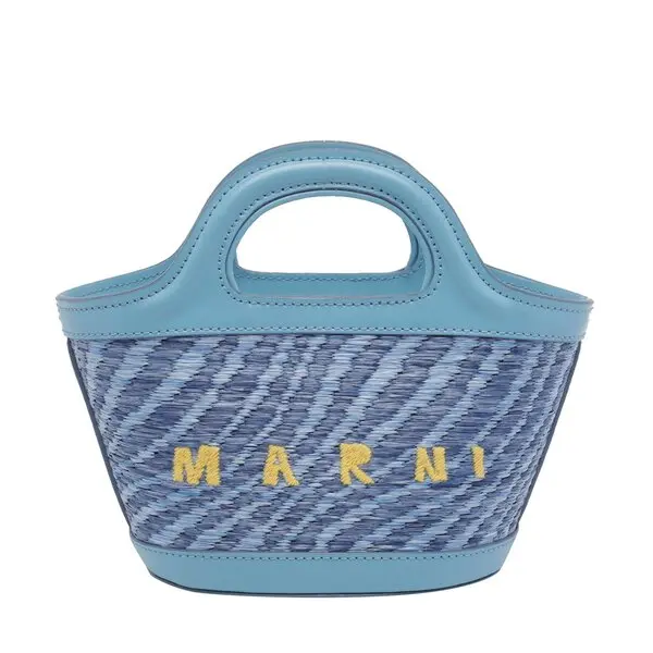 Marni Micro Tropicalia Handbag In Wavy-raffia Effect Fabric