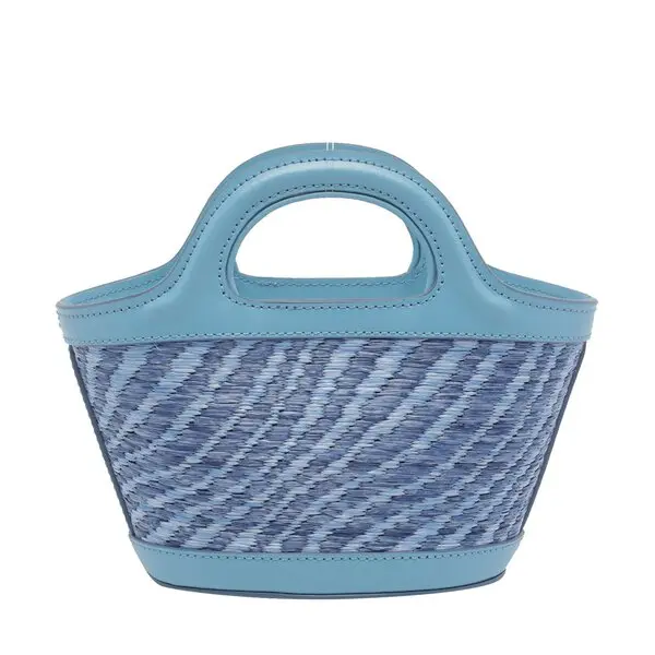 Marni Micro Tropicalia Handbag In Wavy-raffia Effect Fabric