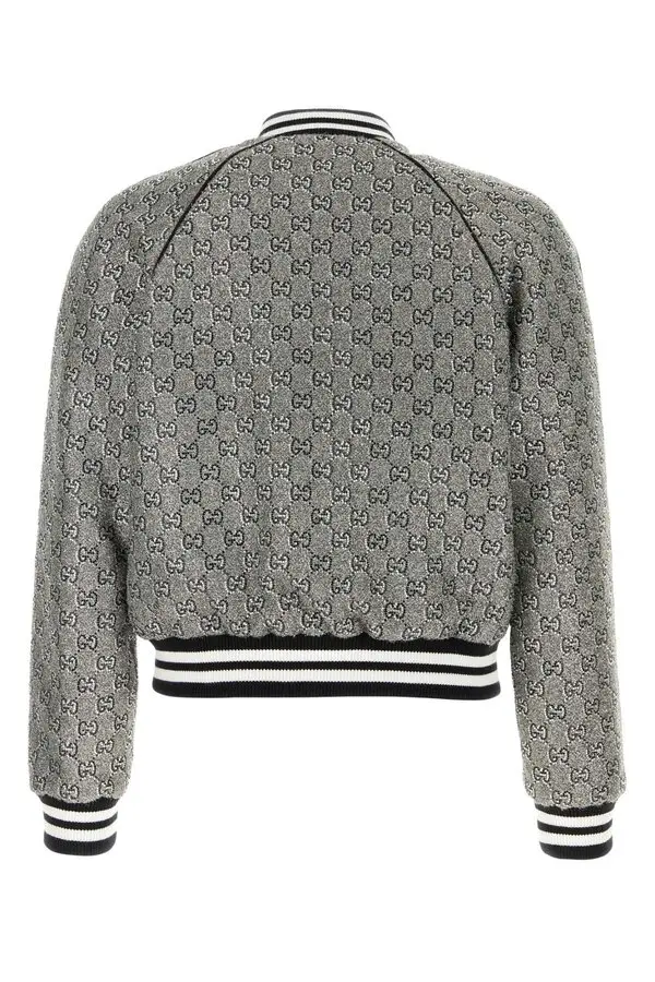 Gucci Embellished Tweed Bomber Jacket - Multicolor