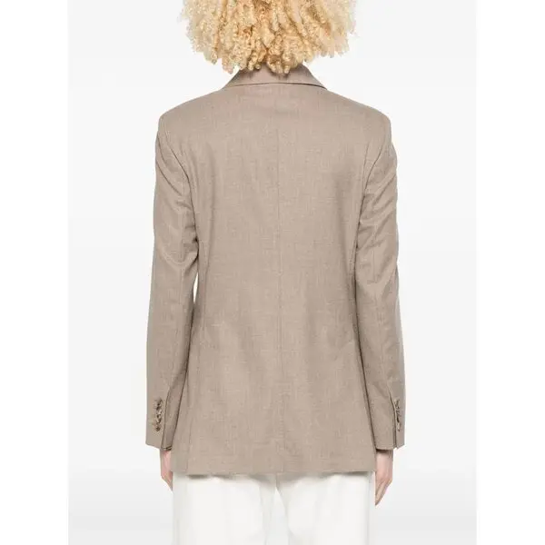 Max Mara Double-breasted Blazer With Patch Pockets - Cream