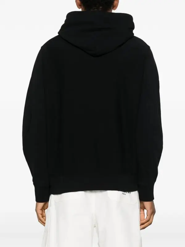 Givenchy Couture Seam Hoodie With Paris Embroidery - Black