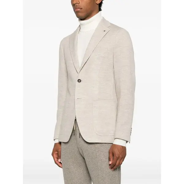 Tagliatore Single-breasted Blazer With Notch Lapel - Cream