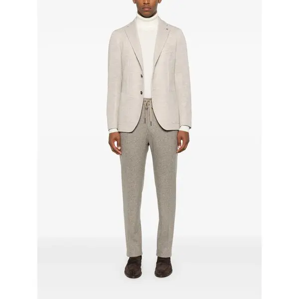 Tagliatore Single-breasted Blazer With Notch Lapel - Cream