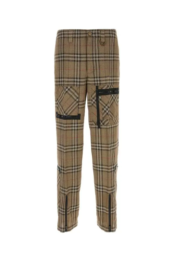 Burberry Embroidered Viscose Blend Cargo Pant - Multicolor