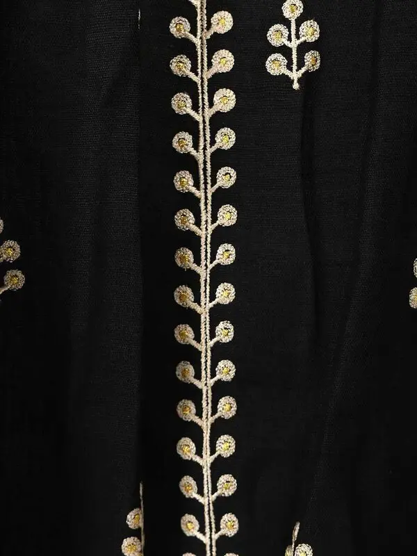 Isabel Marant Étoile Rodis Embroidered Tussar Silk Blouse - Black