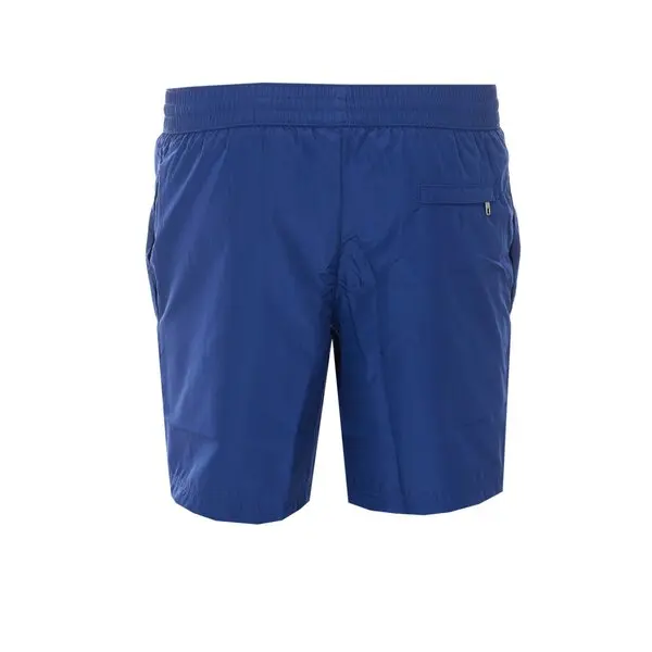 Dolce & Gabbana Plaque Logo Bermuda Swimwear - Blue